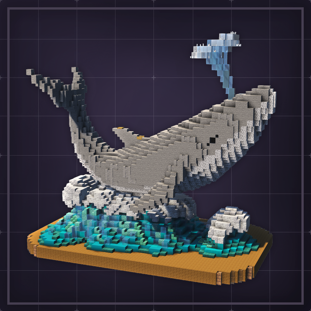 Whale Sculpture - Statues Minecraft Build Download | KnightyBuilds